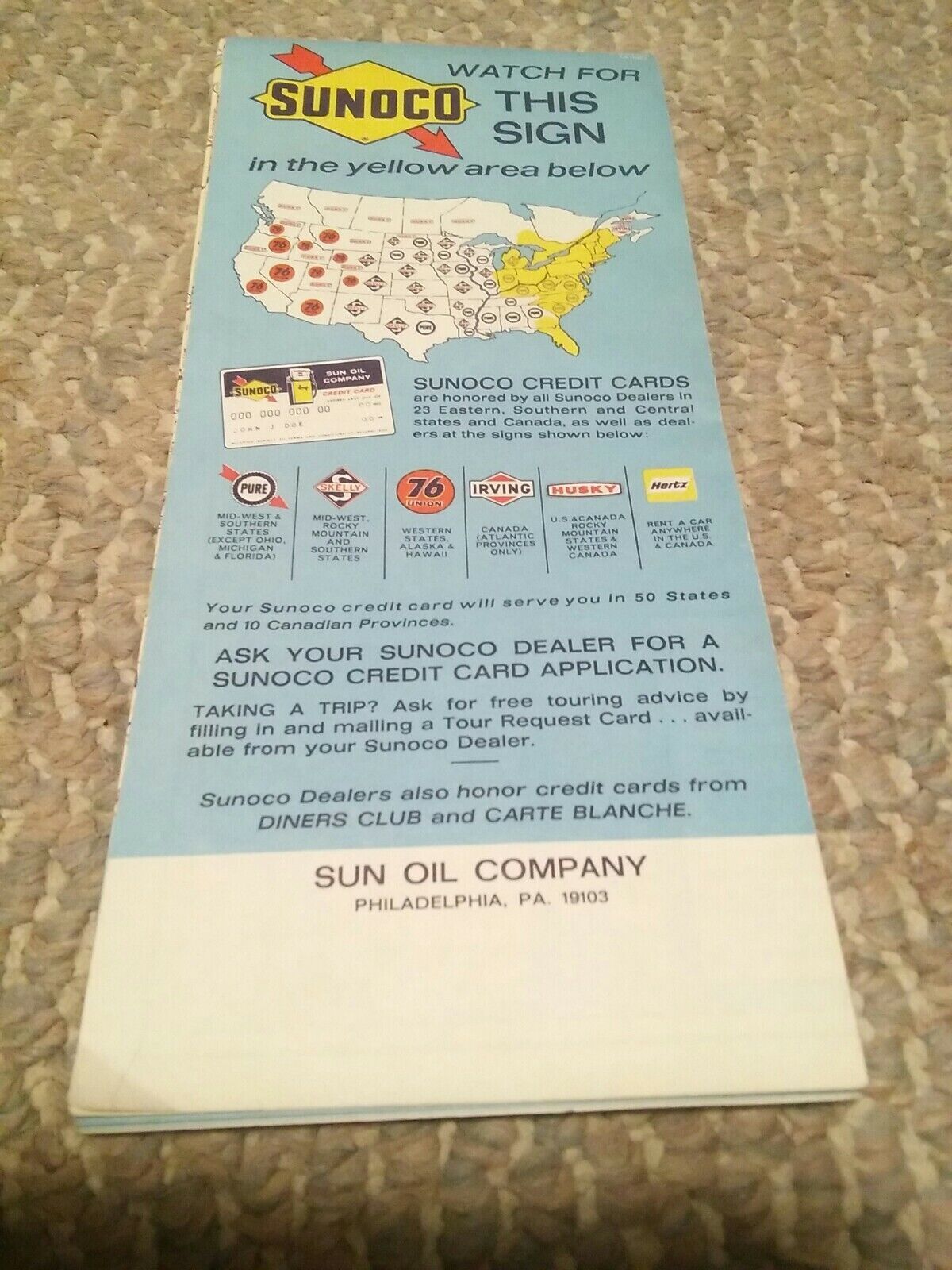 Vintage 1968 1969 Sunoco Sun Oil New Jersey and 50 similar items