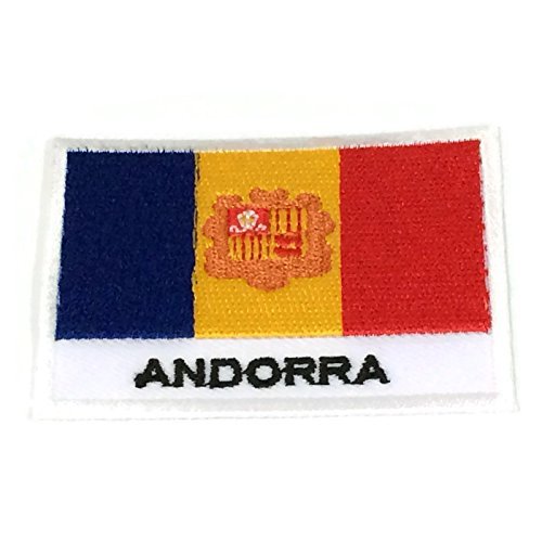 Flag of Andorra Nation Country Patches Emblem Logo 2x2.8 Inches Sew On ...