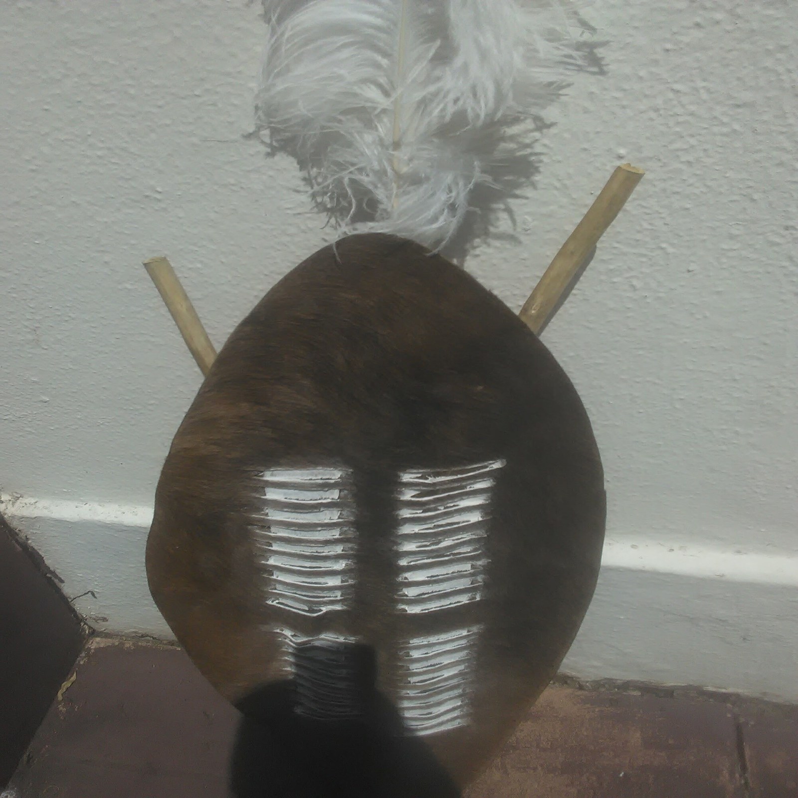 African Zulu Traditional cultural Shield, African warrior hat, african ...
