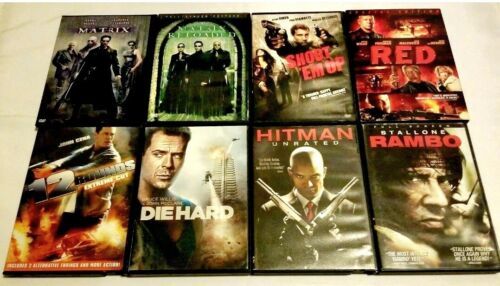 The Matrix 1 & 2, Shoot 'Em Up, Red, 12 Rounds, Die Hard, Hitman ...