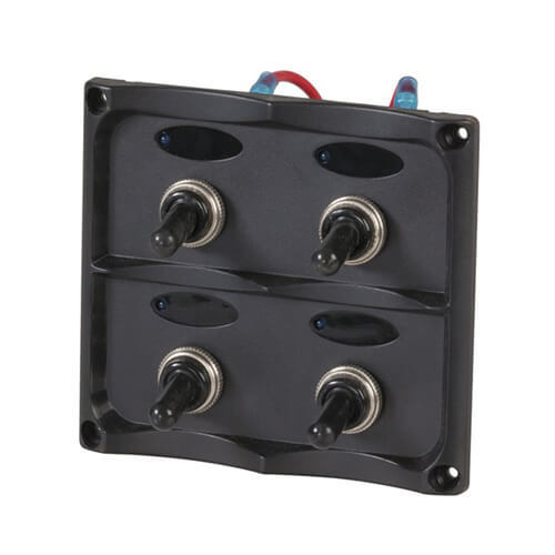 Switch Panel with LED Indicators - 4 Gang - Switches & Controls