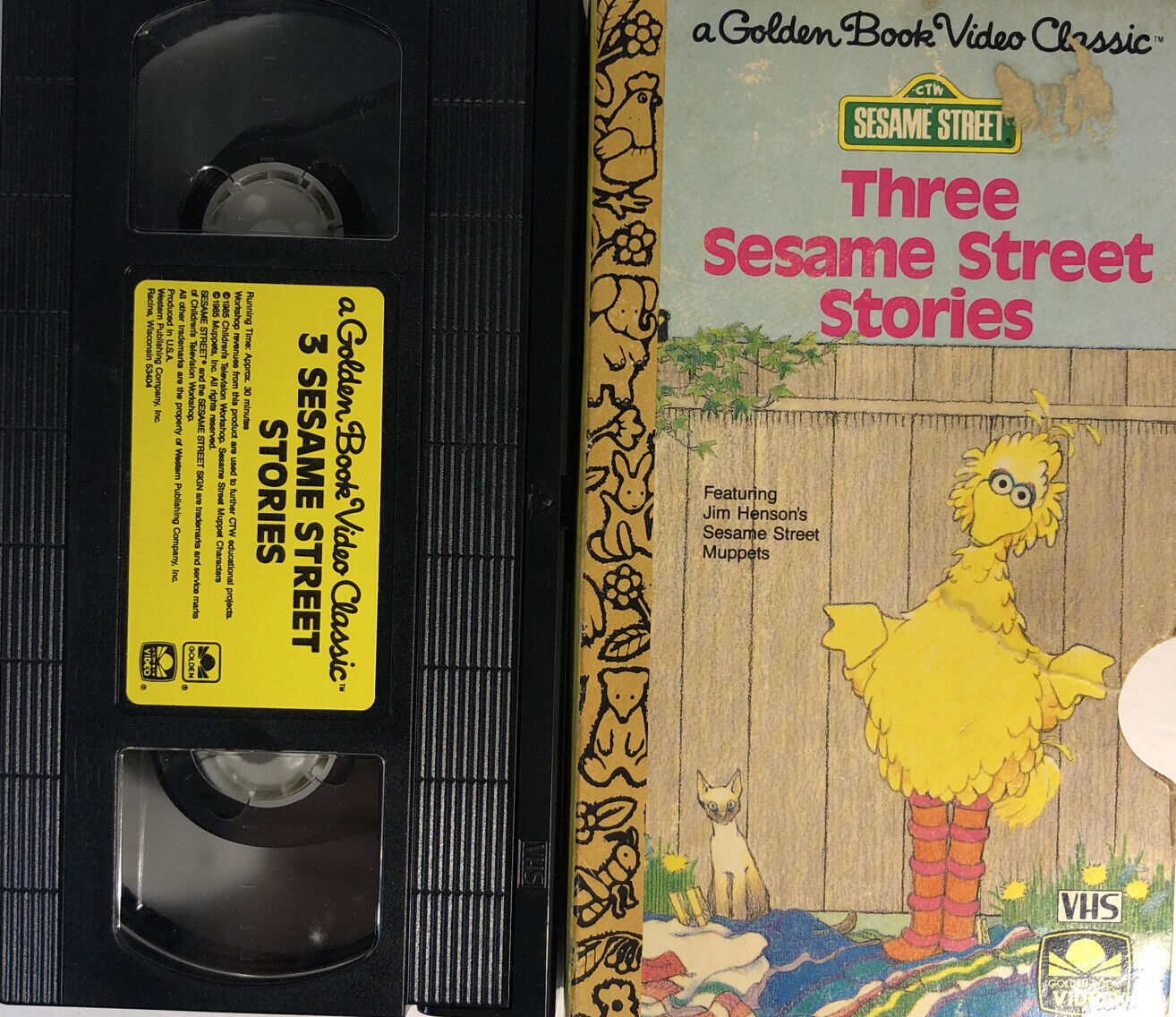 Sesame Street - 3 Sesame Street Stories (VHS, 1985) Golden Book Video Classic - VHS Tapes