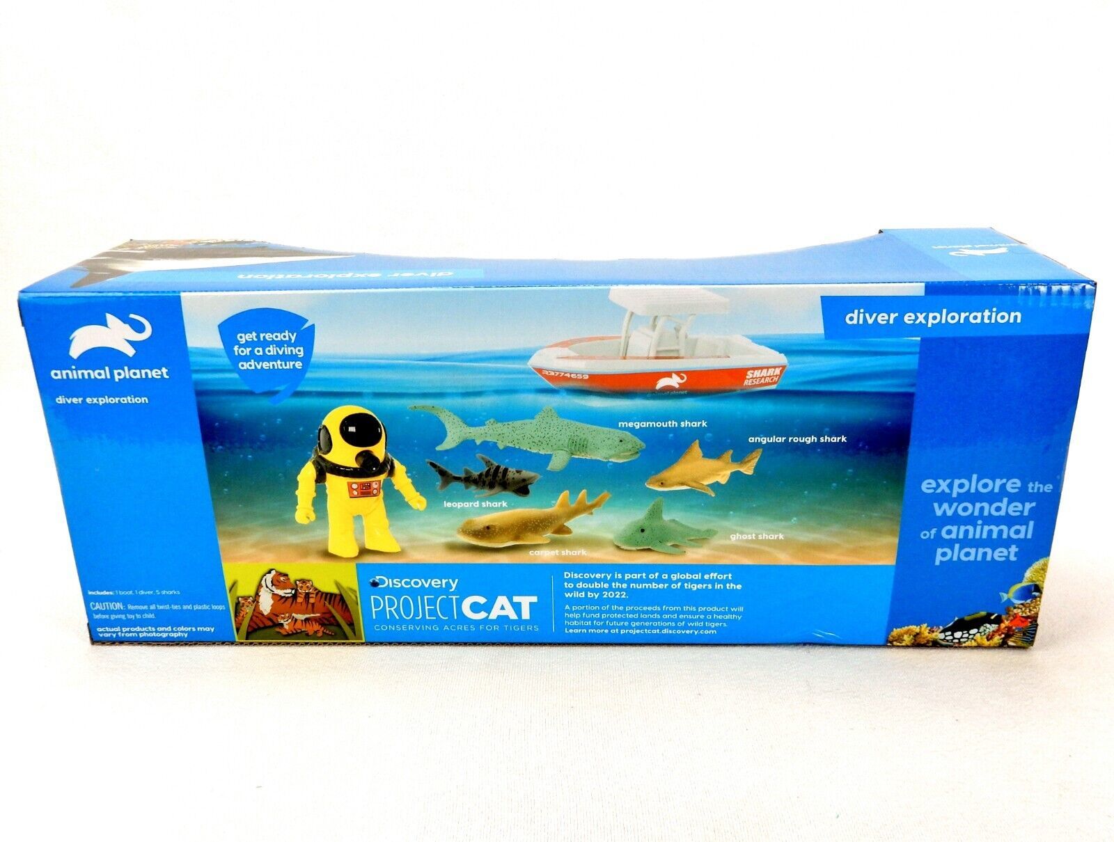 Animal Planet Deep Sea Exploration Play Set, Diver, Boat, Shark ...