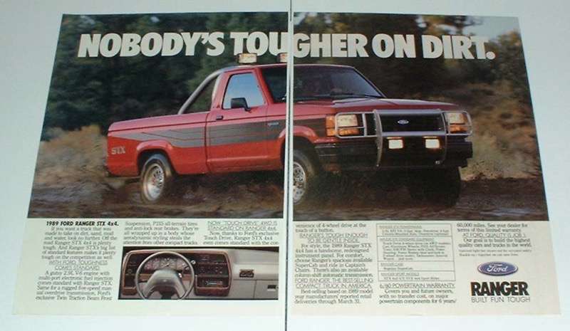 1989 Ford Ranger STX 4x4 Pickup Truck Ad - Tougher - 1980-89