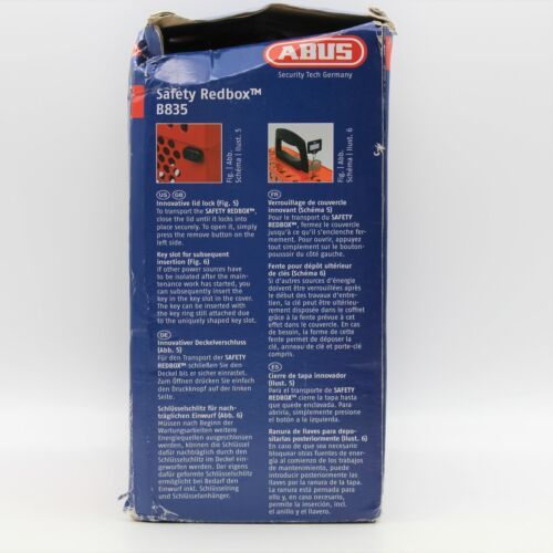 ABUS Safety REDBOX For Lockout Group Lockout Box 12 Padlock Eyelets ...