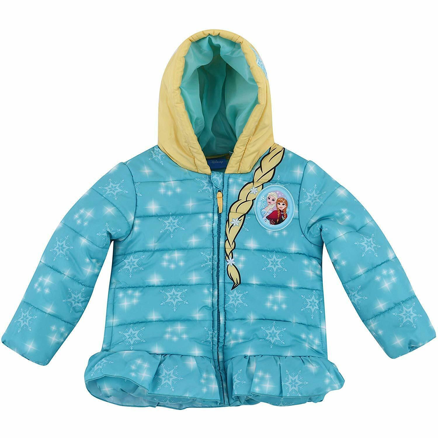 Frozen Puffer Jacket Size 2T Disney Elsa and Anna Puffy Ski Coat ...