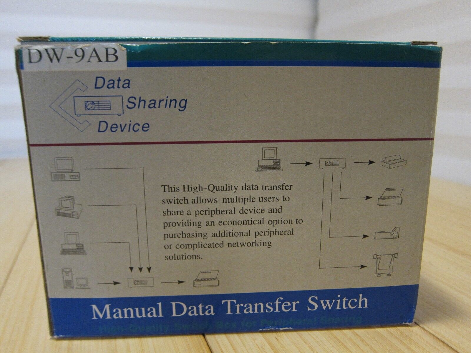 DB9 Female 2 Way Data Transfer Switch Box Rotary Type RS-232 D-Sub 9 ...