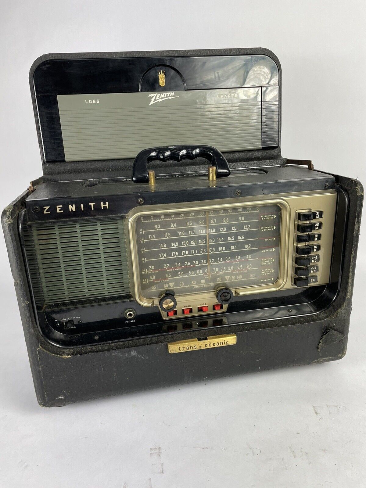 VINTAGE ZENITH TRANS-OCEANIC TUBE RADIO MODEL Y600 - Vintage Radios