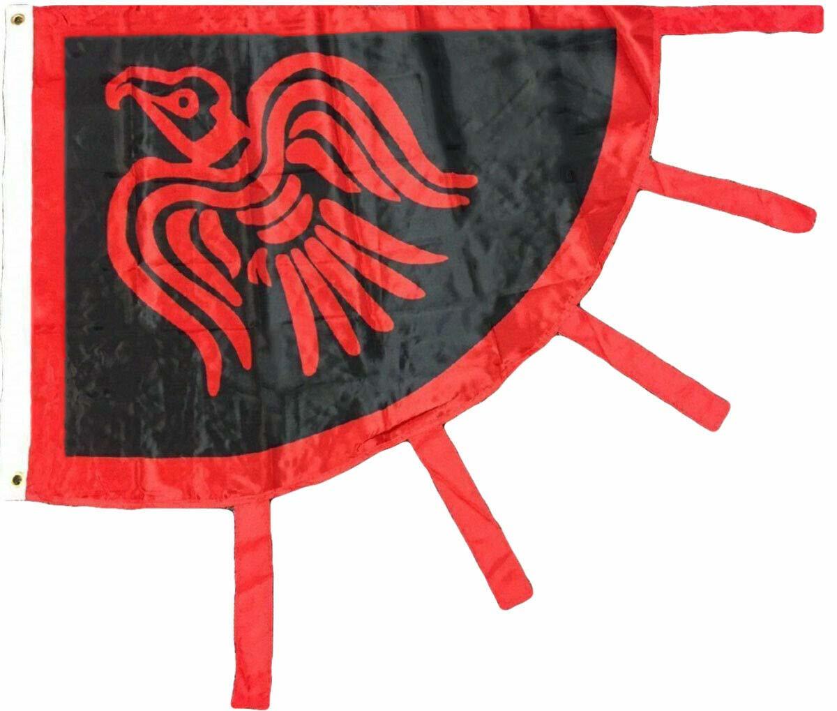 Scandinavian Viking Raven Flag 3 x 4 Foot Red and Black Norse Pirate ...