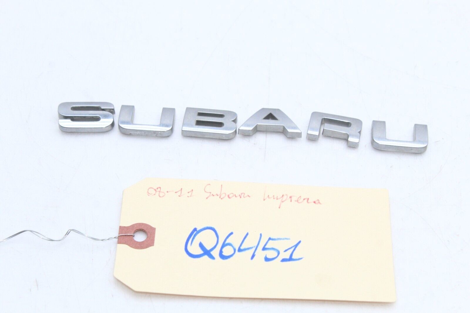 08-11 SUBARU IMPREZA REAR TRUNK LID EMBLEM BADGE LETTERING Q6451 - Emblems