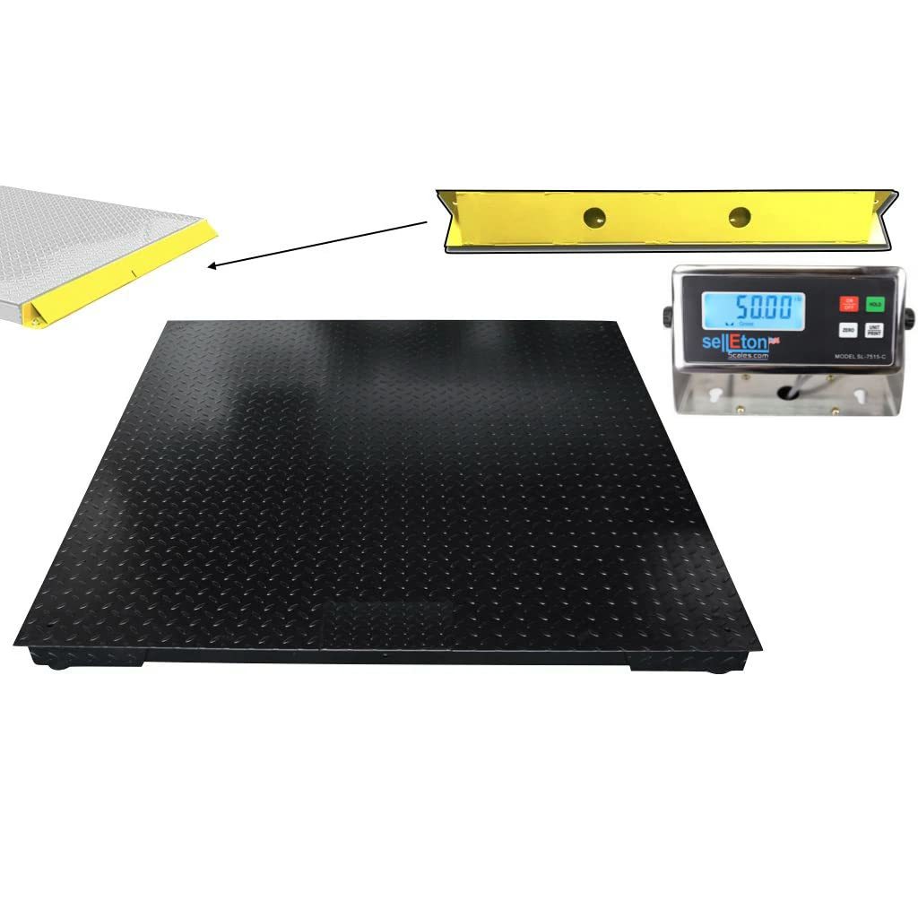 SellEton 48" x 48" (4' x 4') Floor Scale Pallet Size with 2 Bumper ...