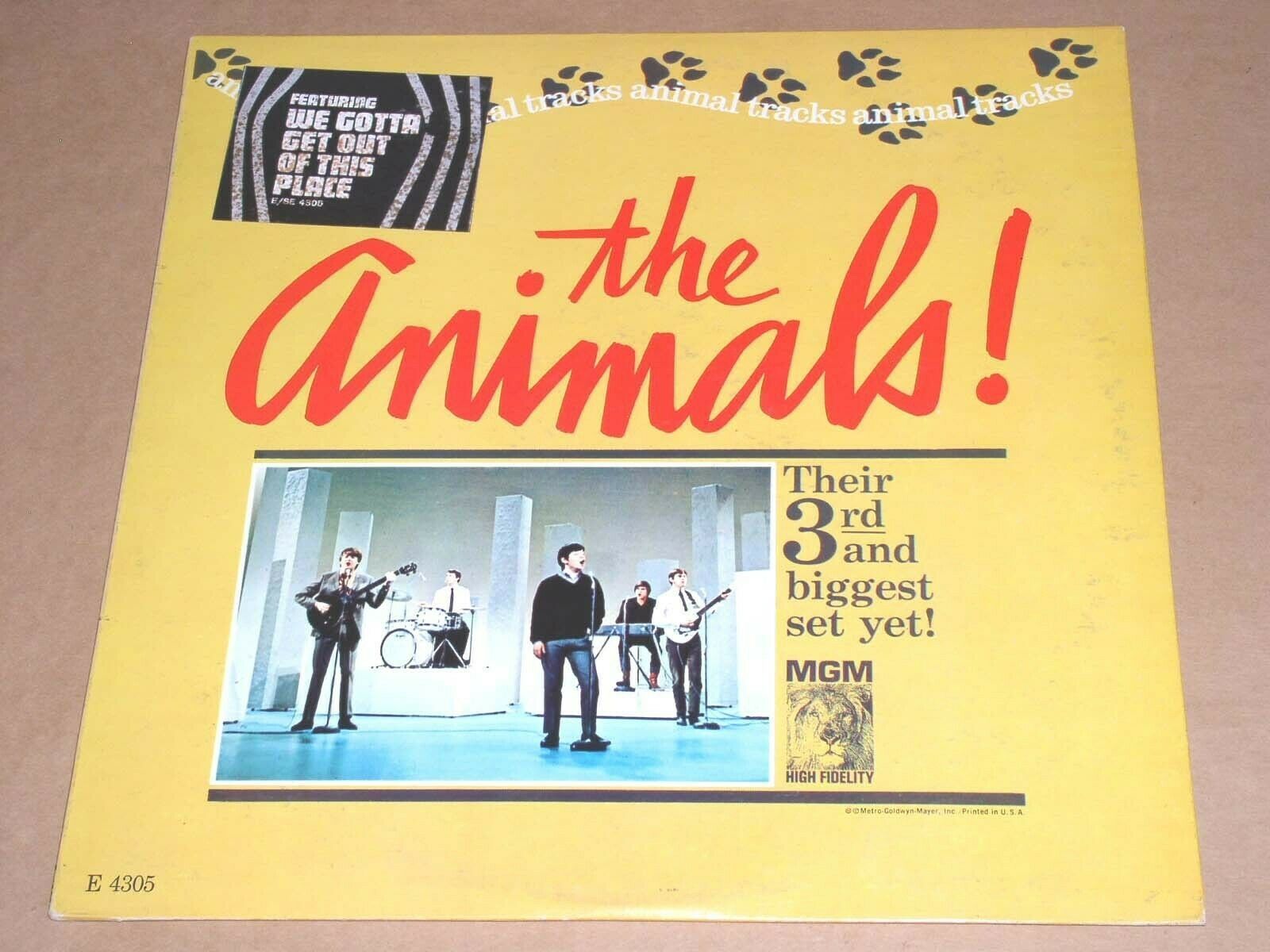 The Animals Animal Tracks Vinyl Record Album Hype Sticker MGM Label ...