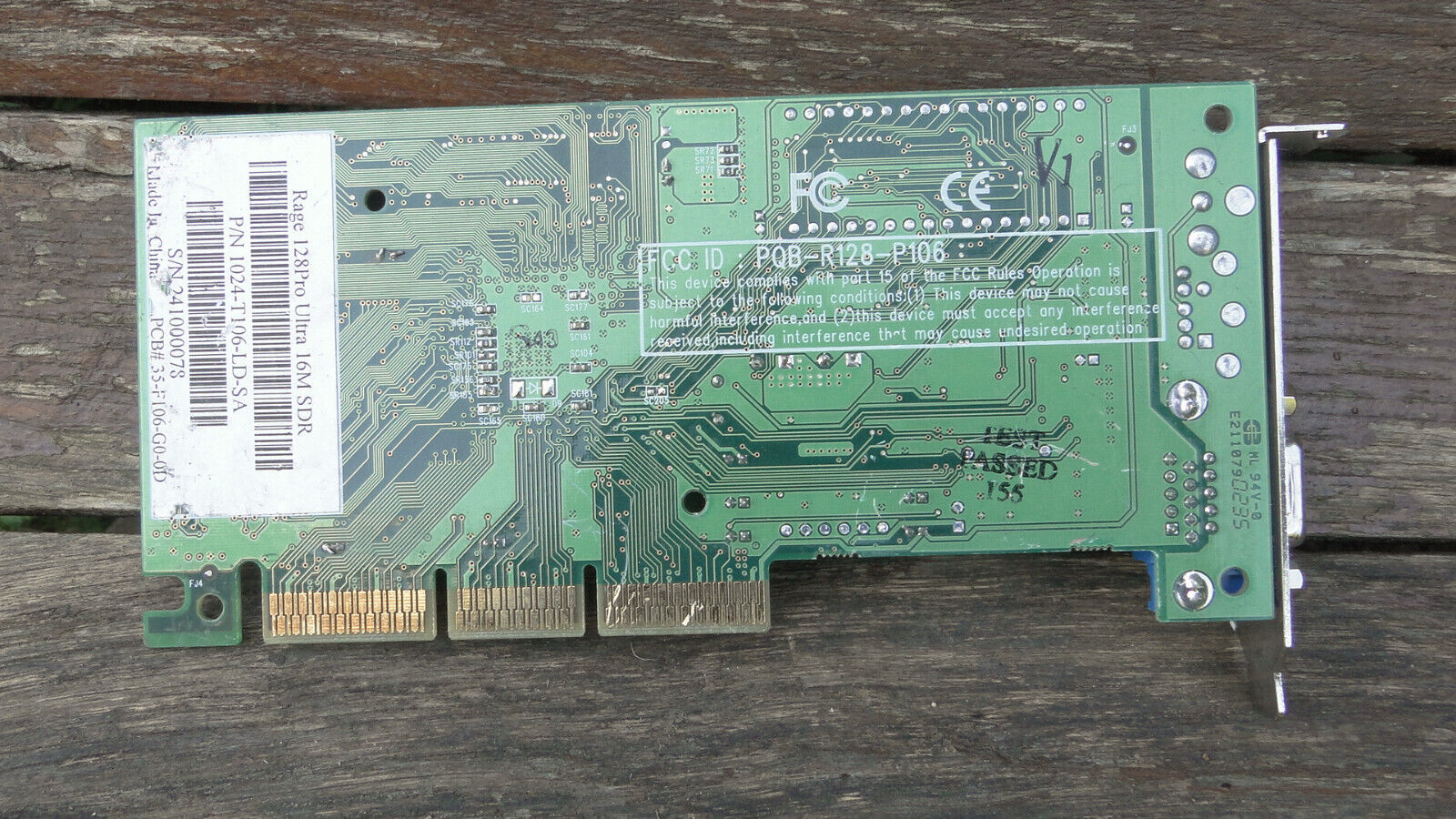 ATI RAGE 128 PRO Ultra AGP 16mb retro gaming graphics card windows 95 ...