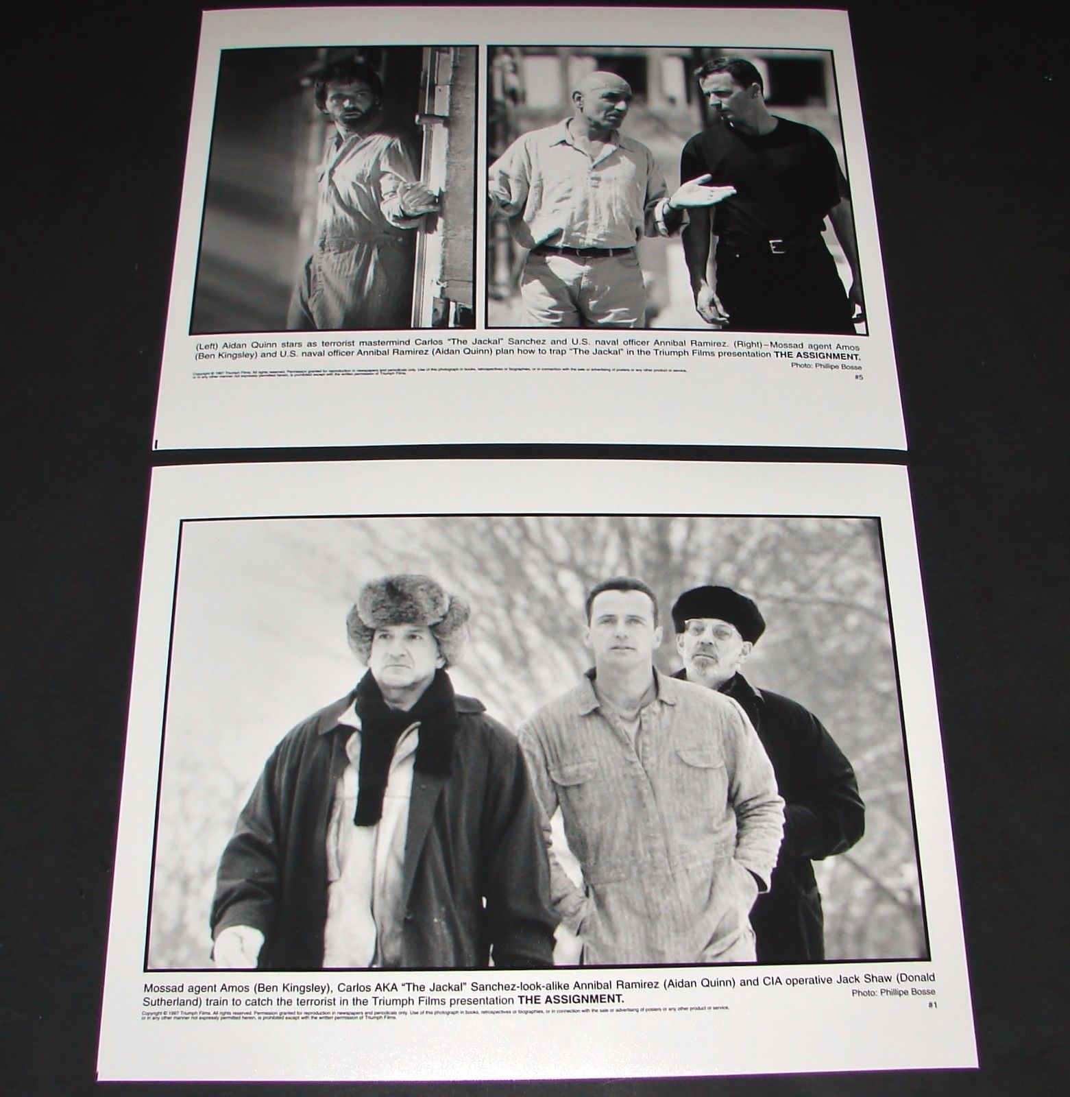 2 1997 THE ASSIGNMENT Movie Photos Aidan Quinn Ben Kingsley Donald ...