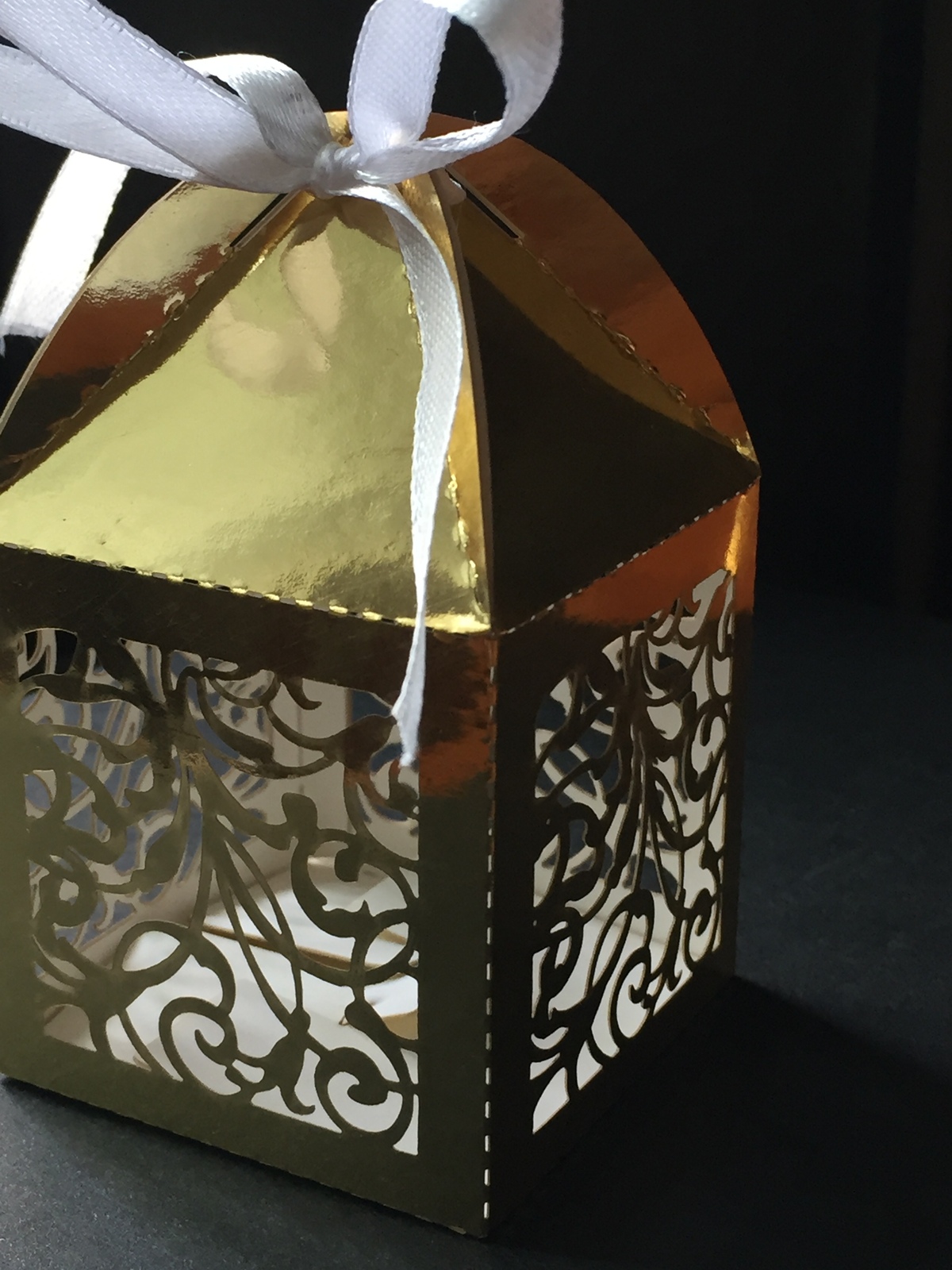 100*Metallic Gold Gift Boxes,Candy Packaging Box,Wedding Party Table ...