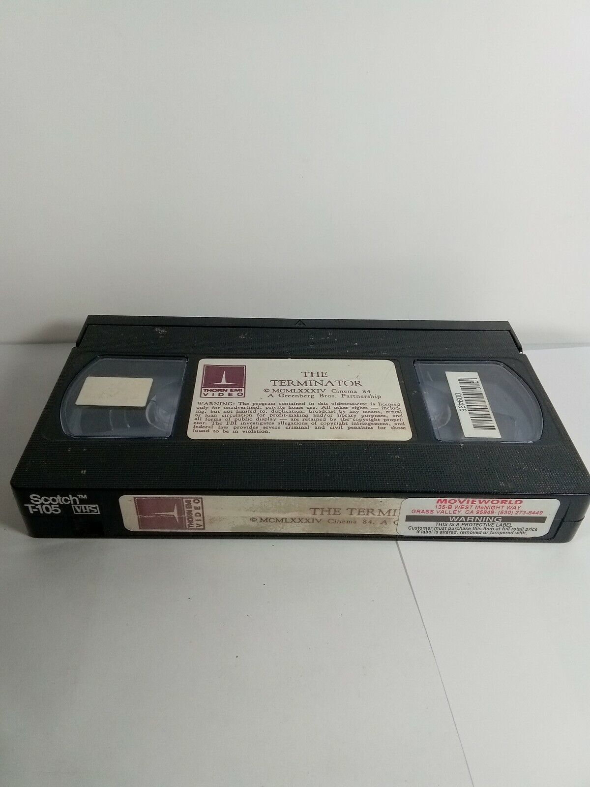 The Terminator VHS Movie TAPE Video Cult Clamshell Thorn EMI ...