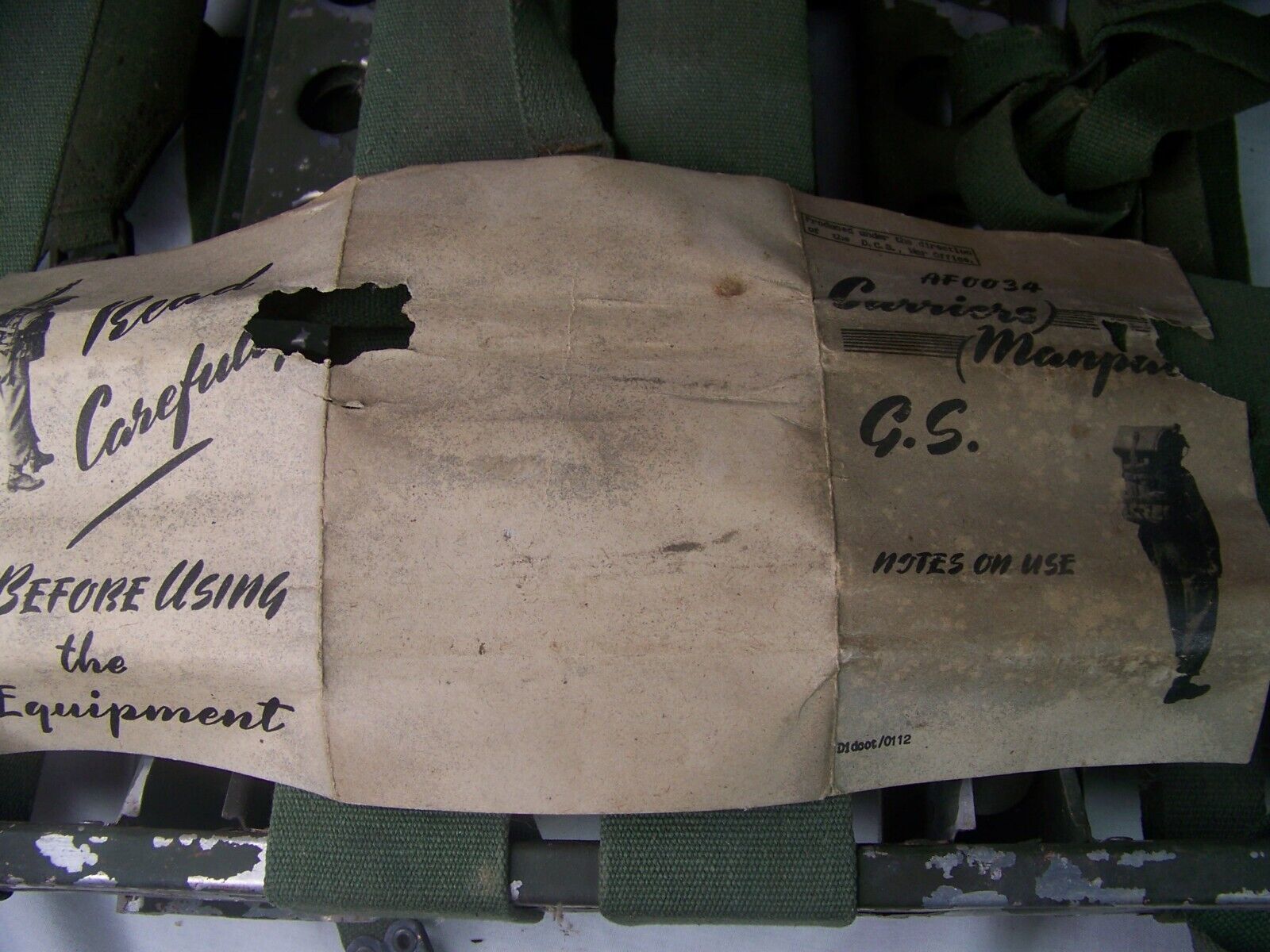 US Army Carrier Manpack GS Military Back Pack Frame AF0034 - Army