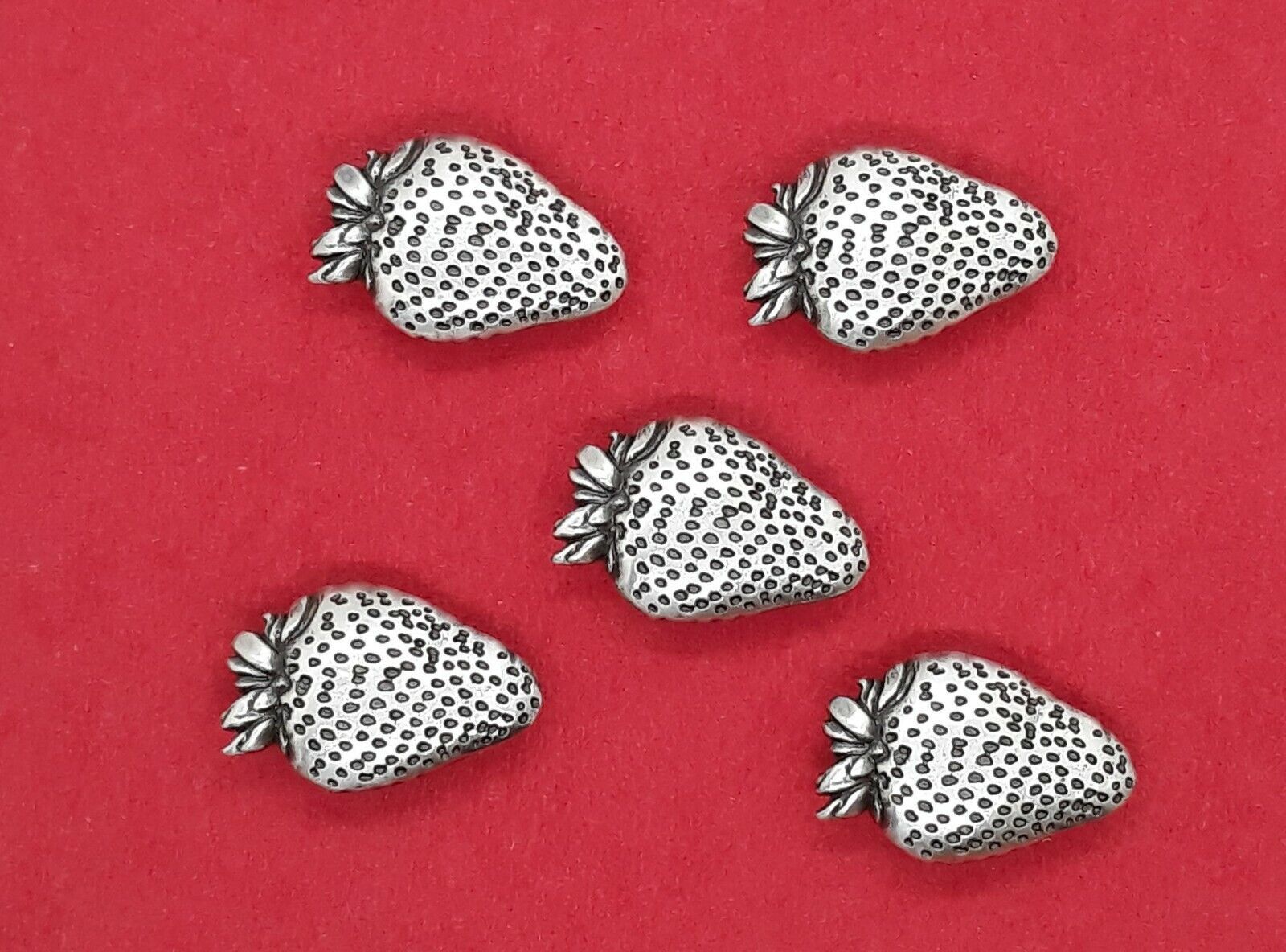 Strawberry Small Concho / Conchos Approx. 7/8" x 5/8" Five Count - Conchos