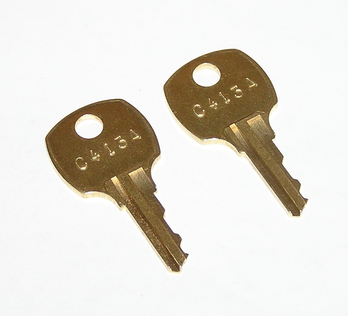 2 - C413A Replacement Cabinet Drawer Lock Brass Keys fit CompX National ...