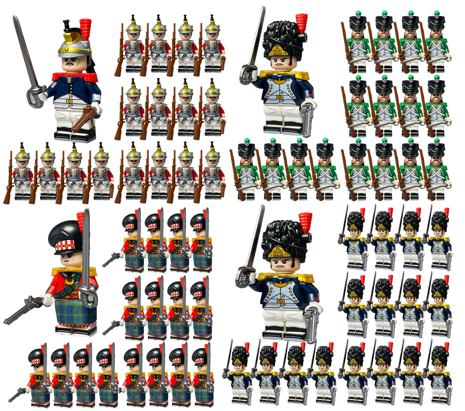 The Napoleonic Wars MOC 5 Countries Army Set Collectible Minifigures ...