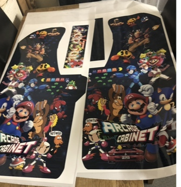 Arcade1up Mixed Retro Arcade 1up design,Arcade vinyl graphics side art ...