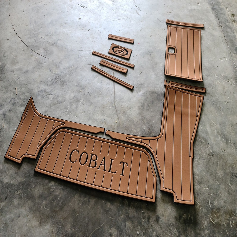 2017 Cobalt 24 SD Swim Step Transom Pad Boat EVA Foam Faux Teak Deck ...