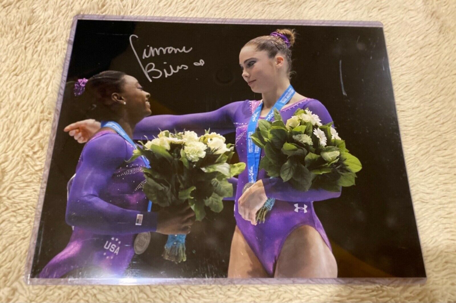 SIGNED Autograph Simone Biles USA gymnastics and similar items
