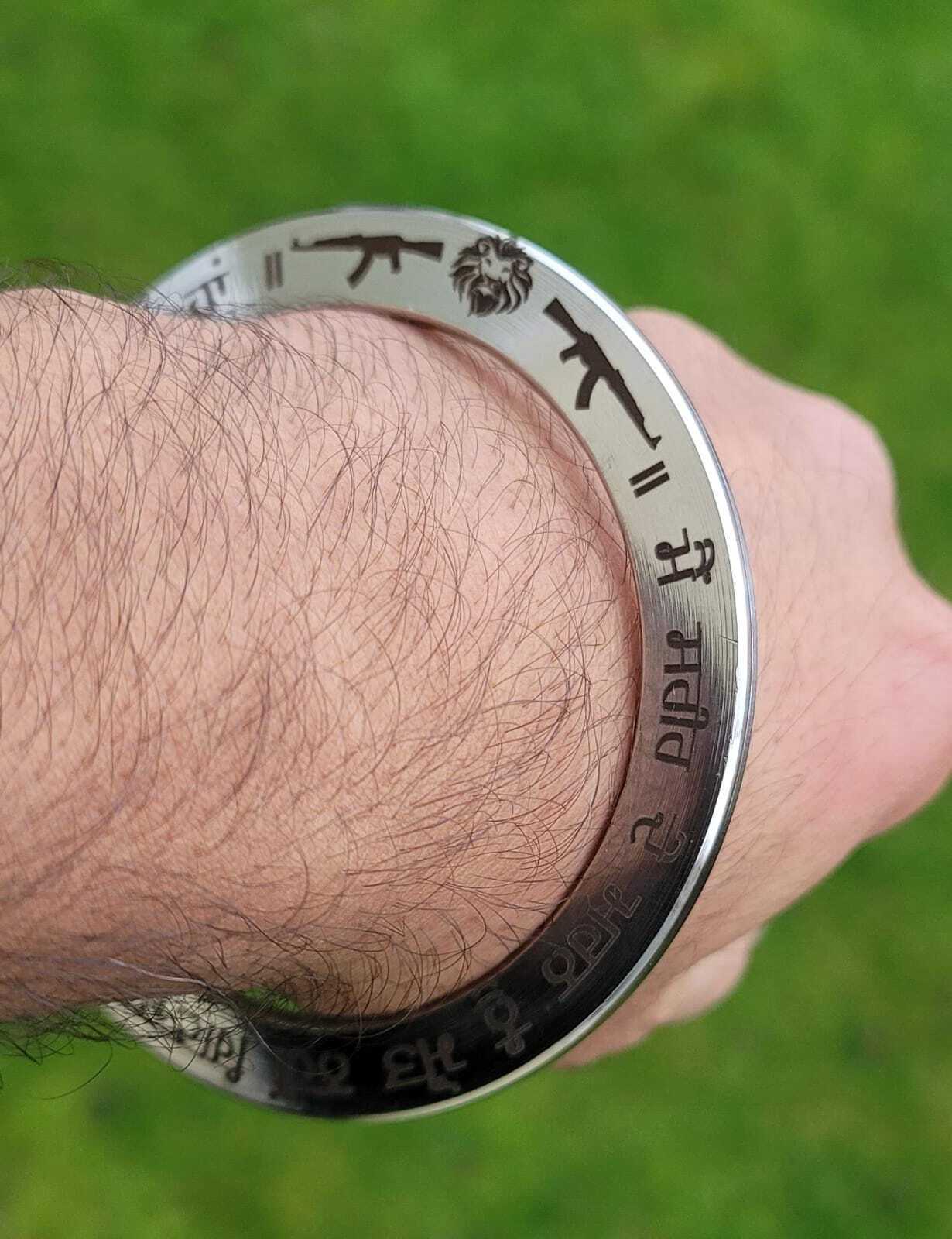 Sant bhindranwale words kara gurmukhi kada stainless steel sikh singh ...