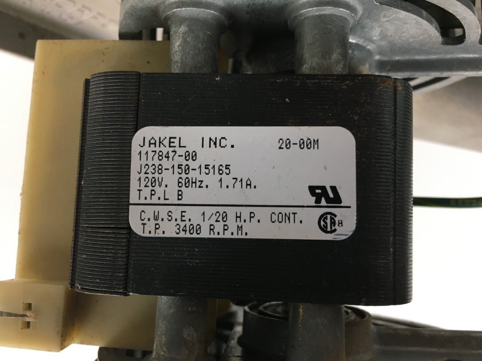 JAKEL J238-150-15165 Furnace Draft Inducer Blower Motor 117847-00 used ...