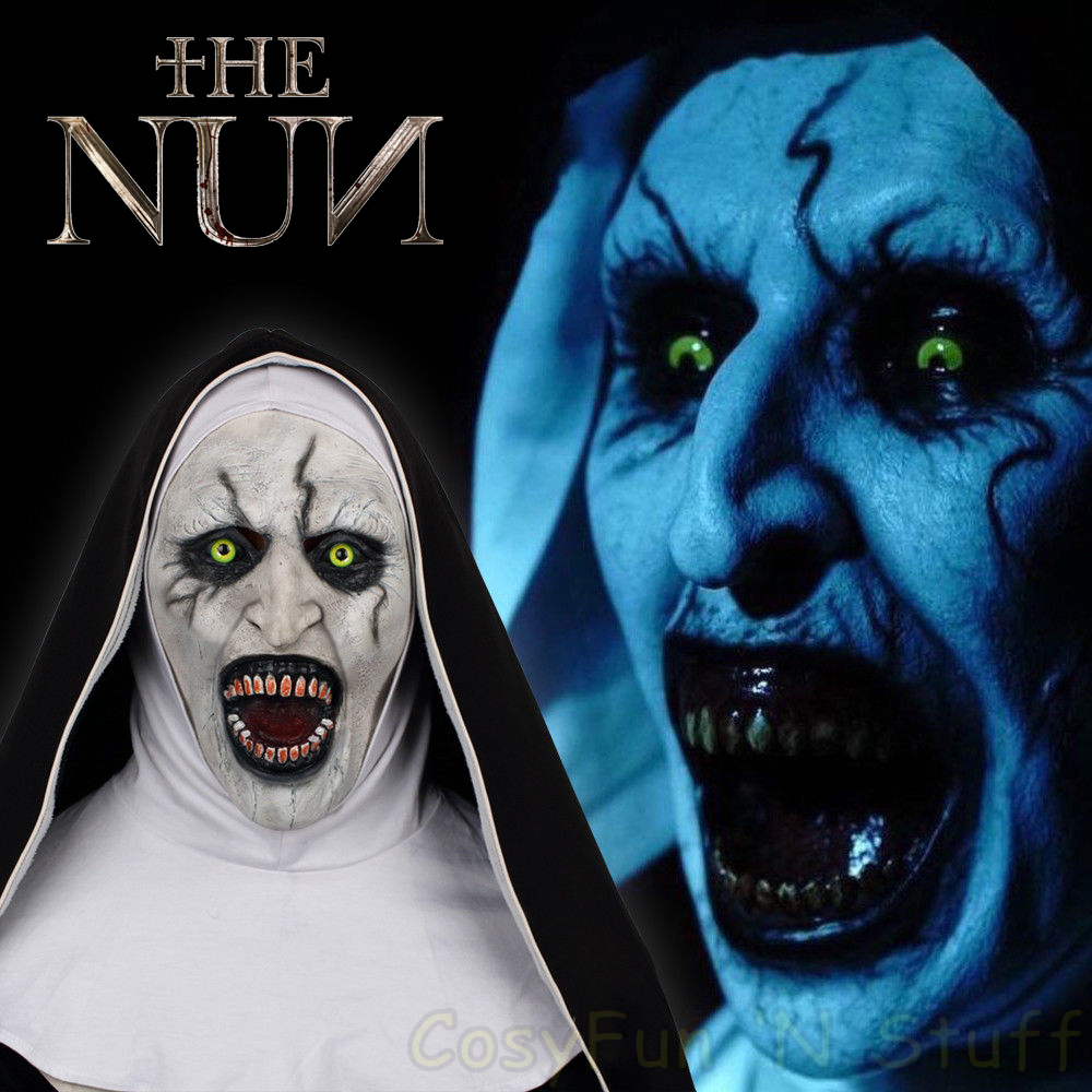 The Nun Full Head Mask Cosplay Conjuring Valak Horror Prop Alternate ...