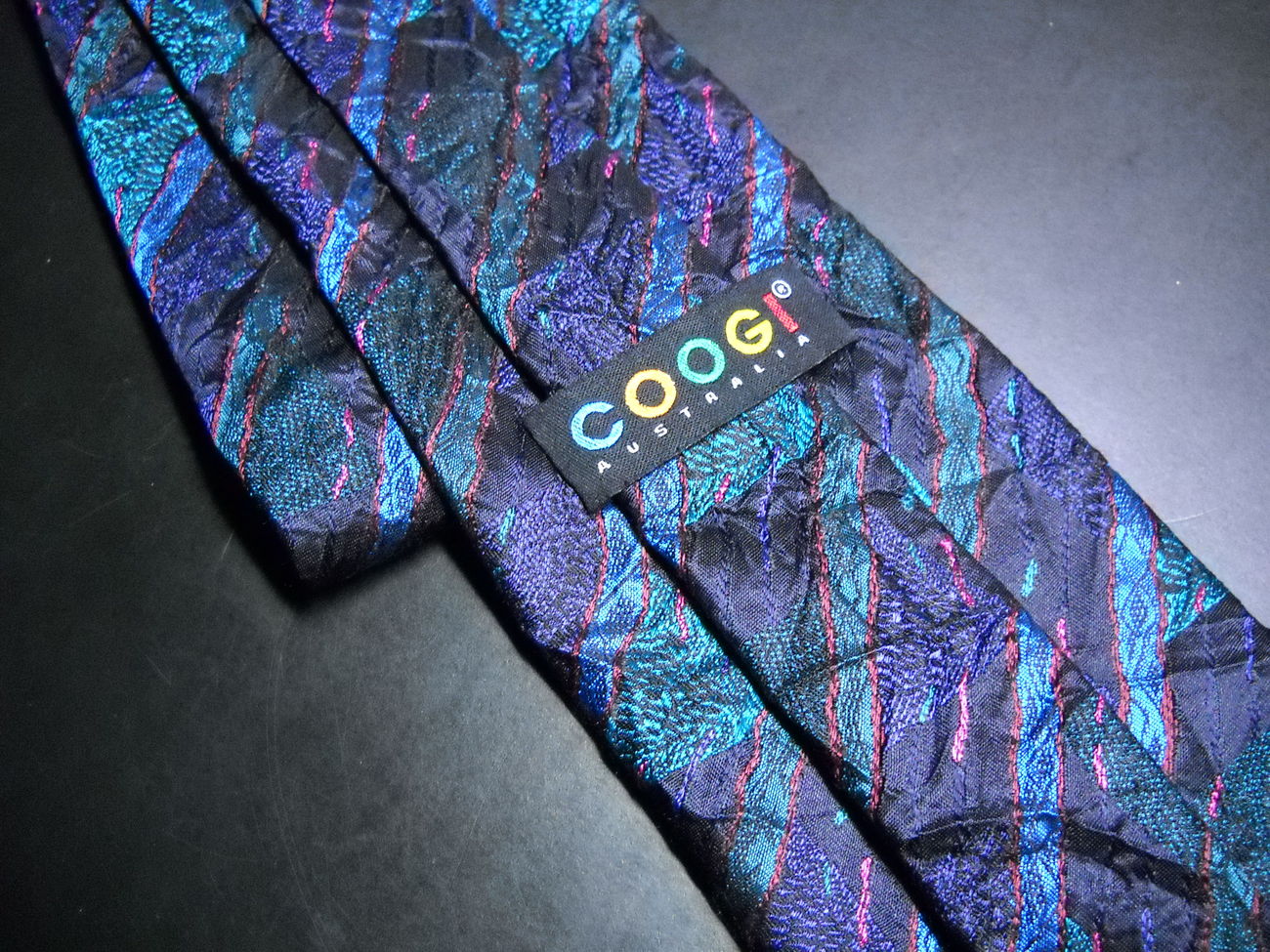 Coogi Australia Neck Tie Textured Crumbled Look - Dress