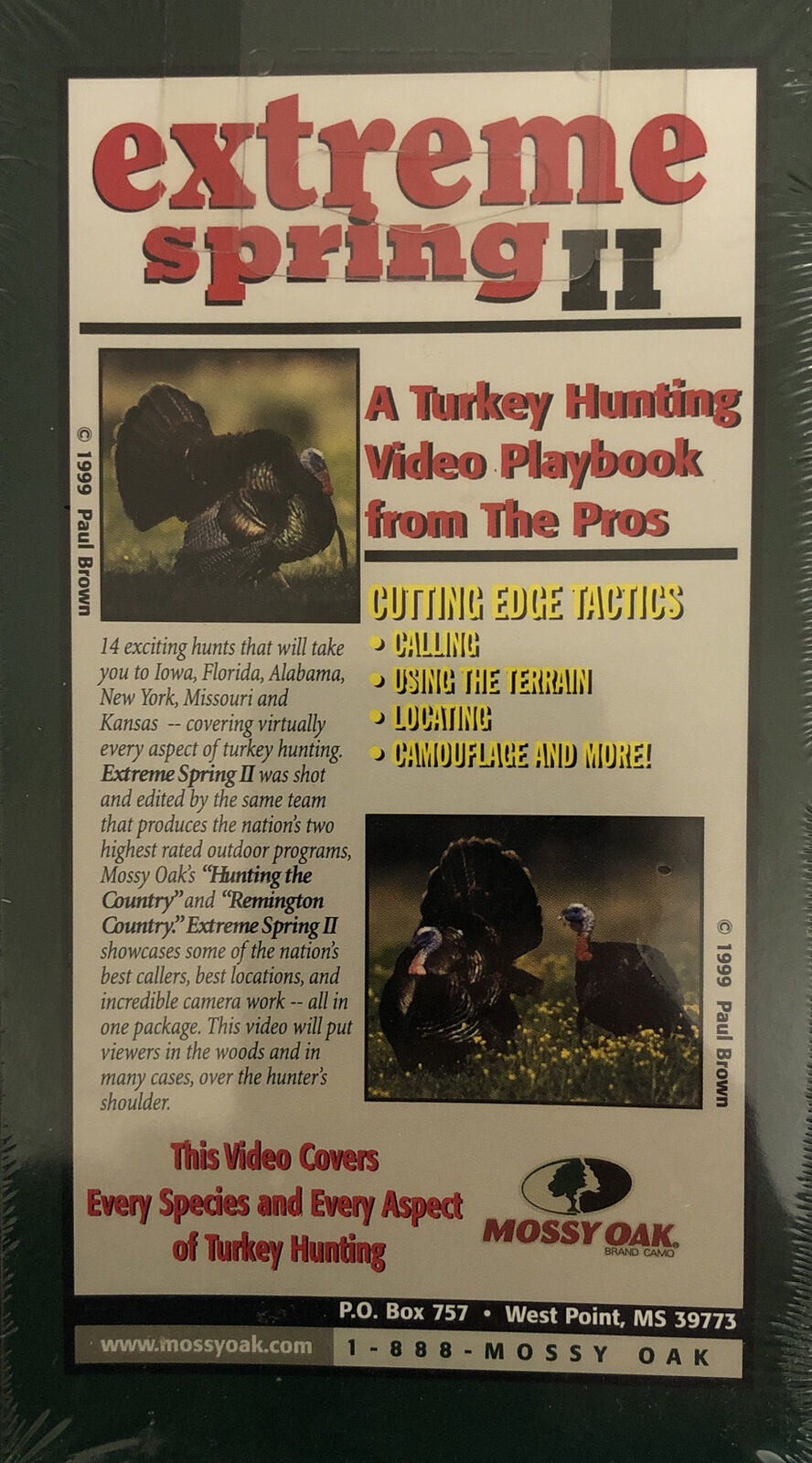 Mossy Oak eXtreme Spring II 2 14 Exciting Hunts Turkey Hunting VHS 1999 ...