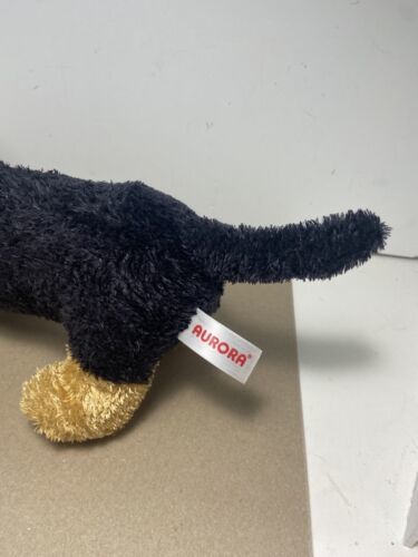 Aurora Realistic Dachshund Weiner Dog Plush 16 inch Black Tan ...