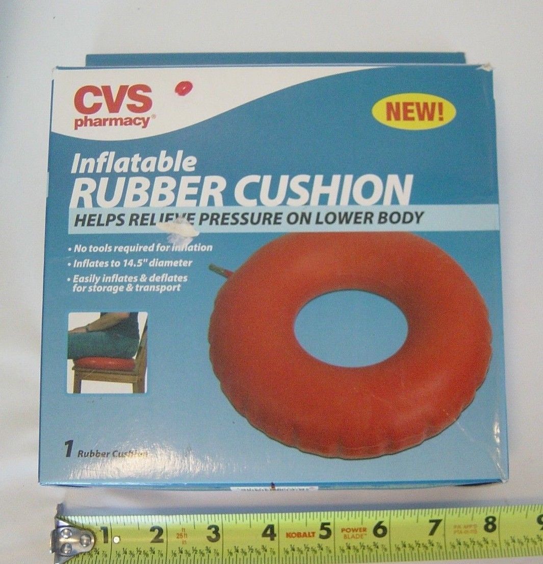 CVS Pharmacy NEW! Inflatable RUBBER CUSHION 14.5" Diameter Easily ...