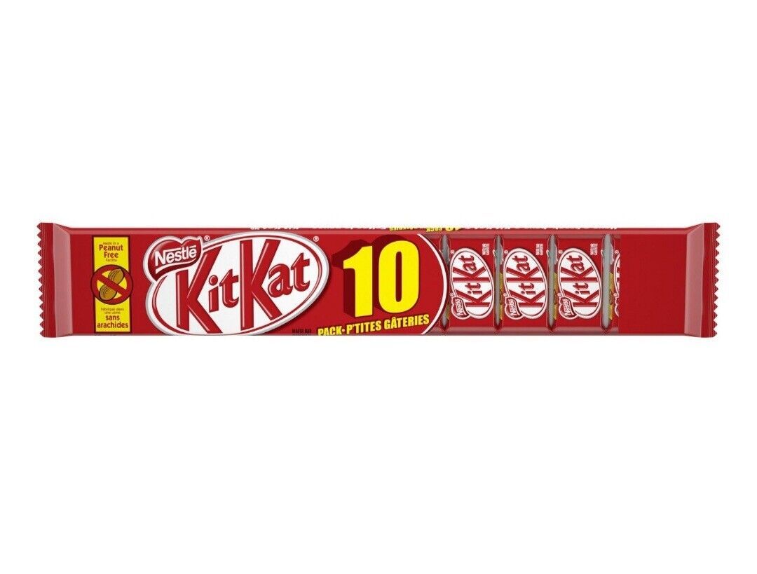 10 packs Kit Kat KitKat Treat Sized Chocolate Candy Bars Nestle 120g Each Canada - Chocolate ...