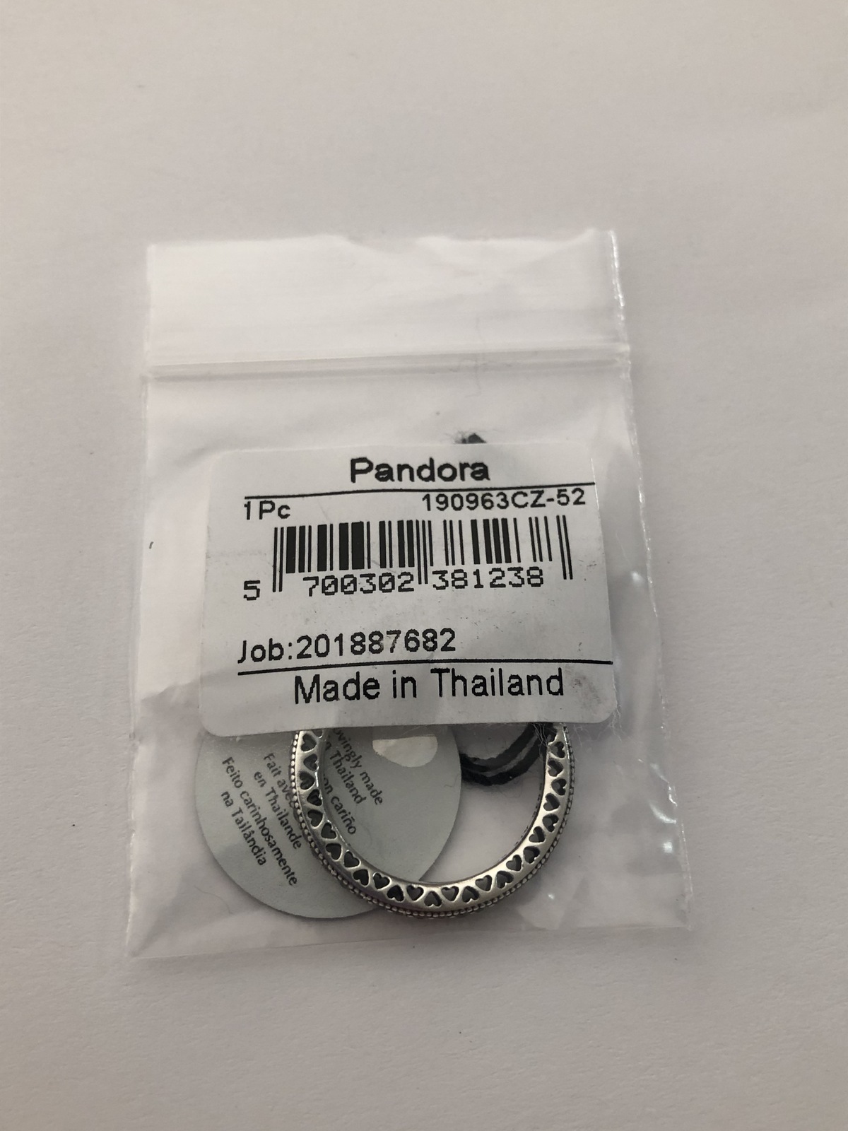 Genuine Sterling Silver Pandora Sparkle & Hearts Ring Size 6 190963CZ ...