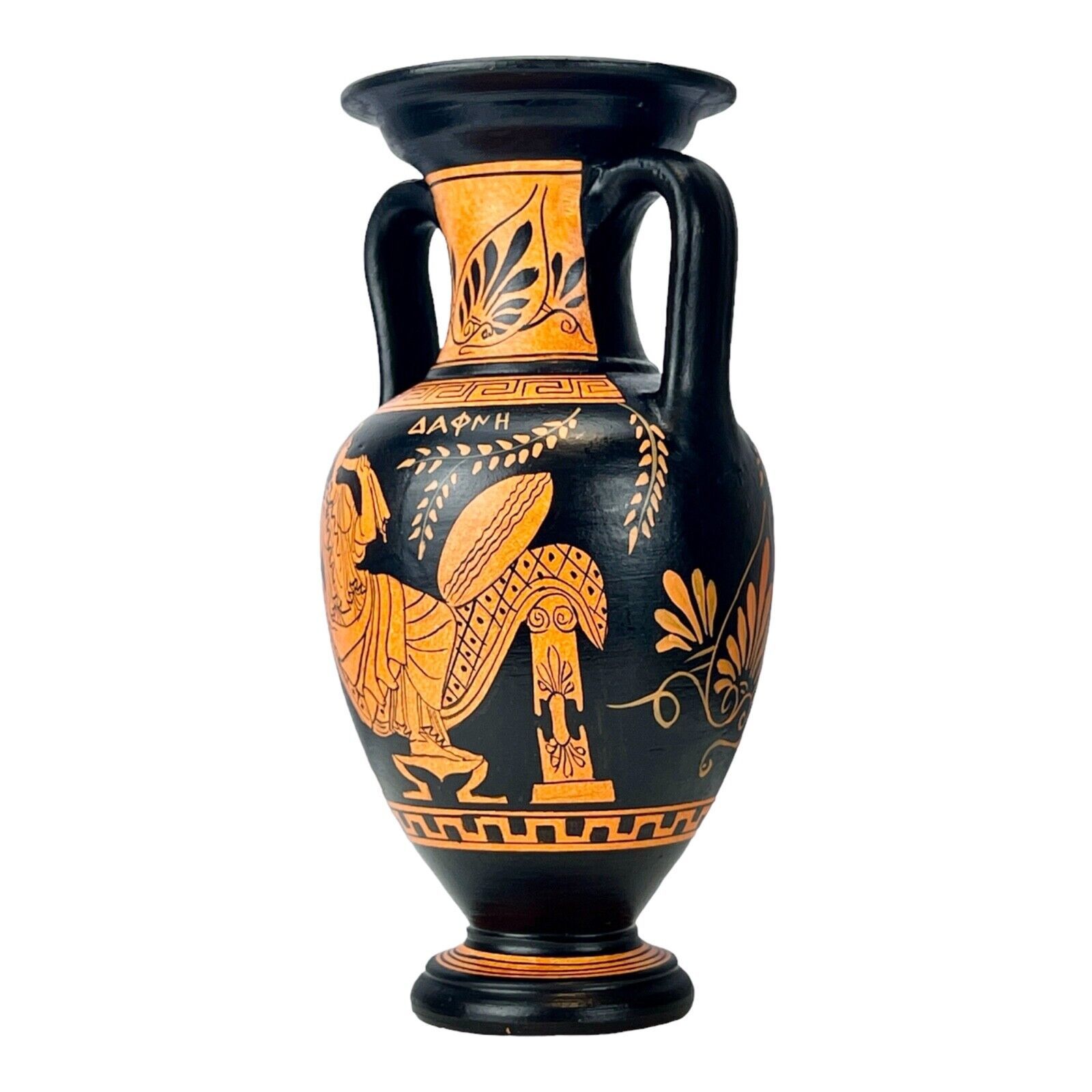 God Apollo and Daphne painting Ancient Greek Vase Pottery - Vases