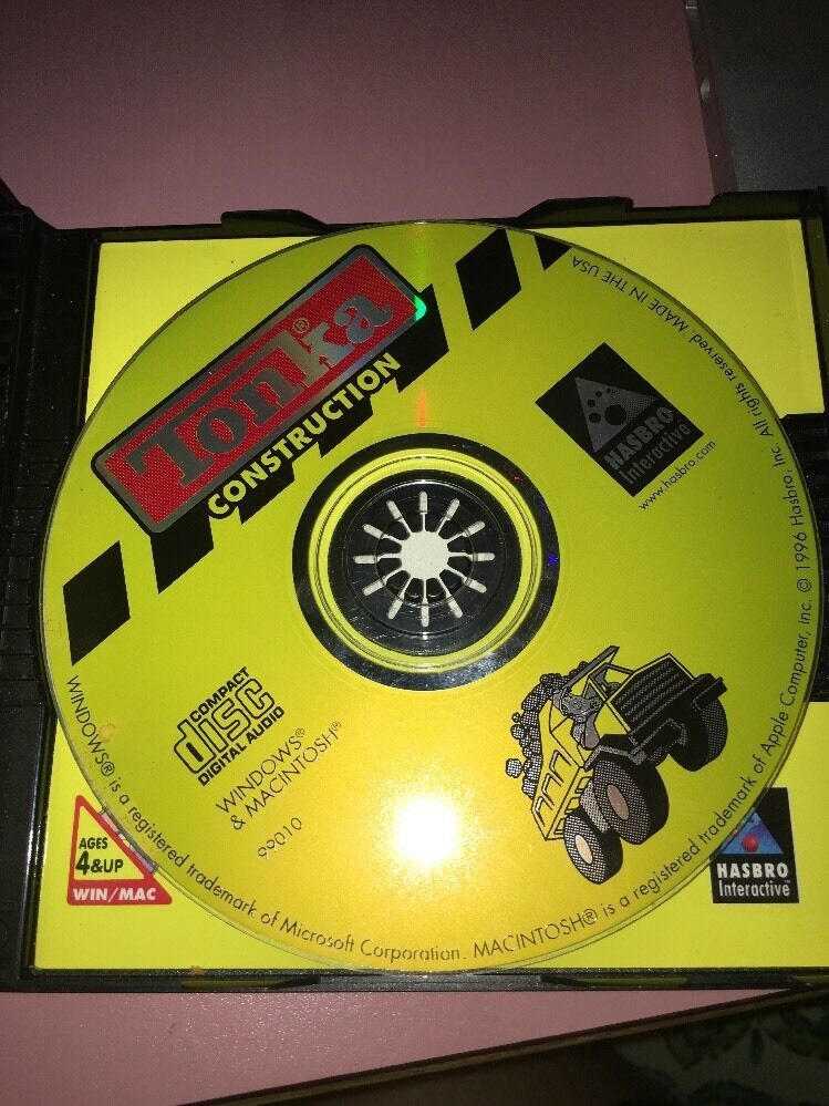 HASBRO TONKA CONSTRUCTION CD-ROM GAME FOR AGES 4+, WINDOWS 95/98, GUC ...
