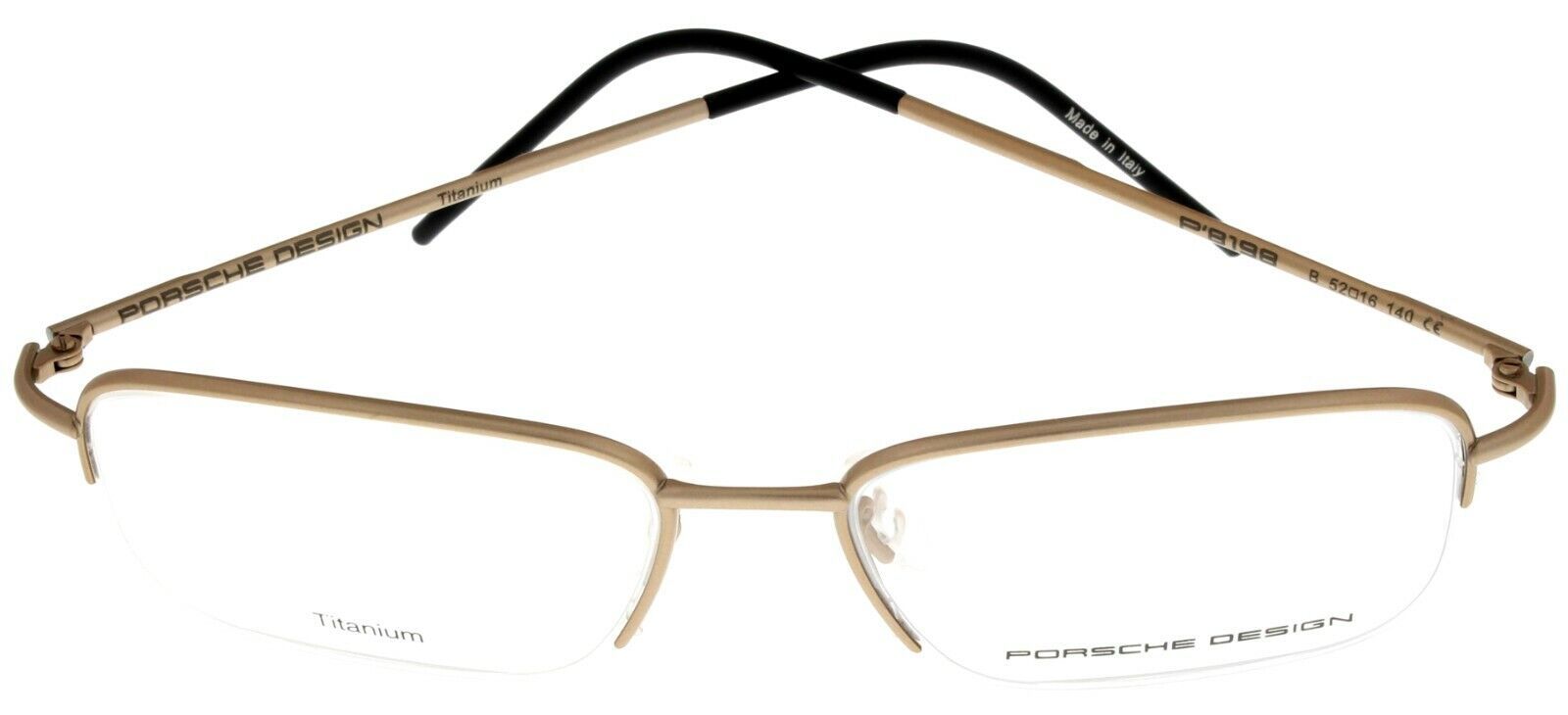 Porsche Design Eyewear Frames Titanium Pale Gold Semi Rimless P8198B ...