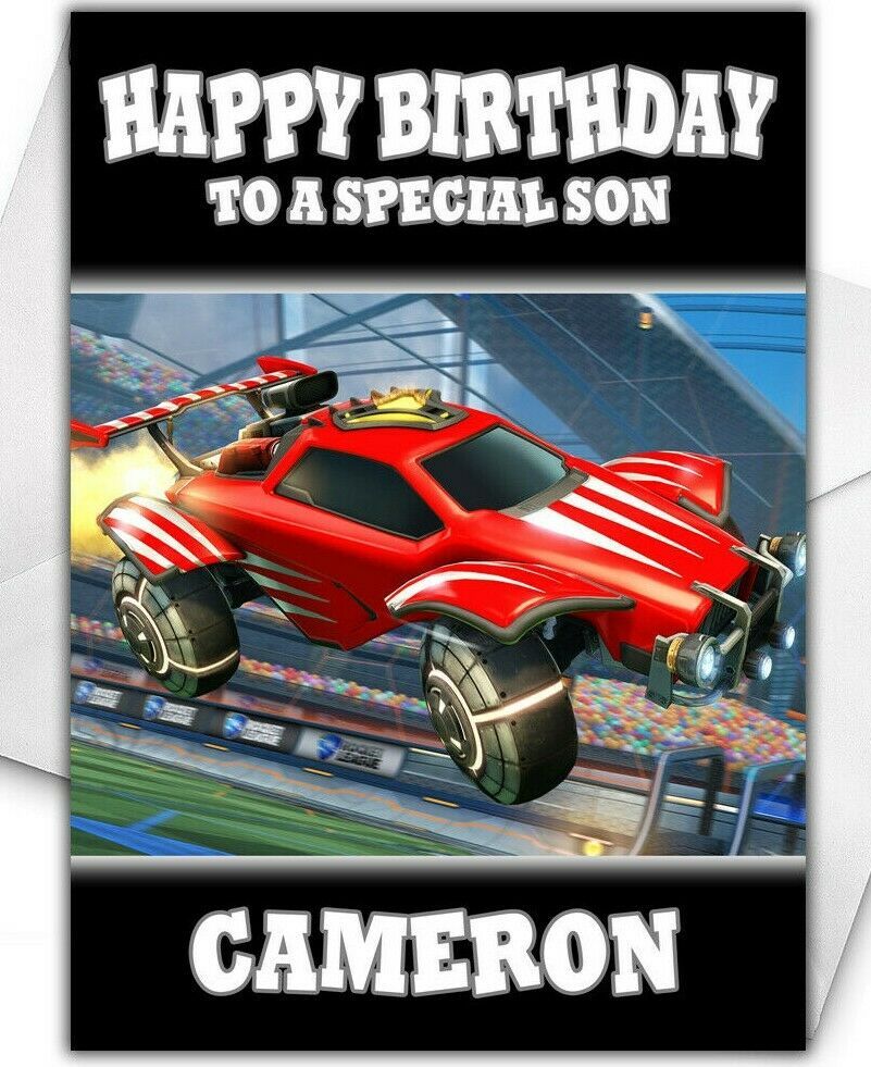 ROCKET LEAGUE Birthday Card - Personalised - Rocket League Greetings ...