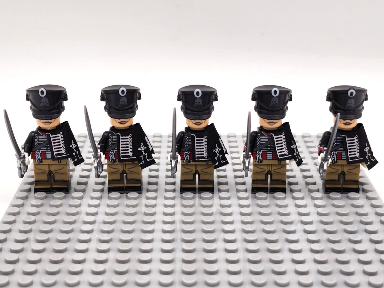5pcs Napoleonic Wars Prussian Totenkopf Hussar Regiment Minifigures Set ...