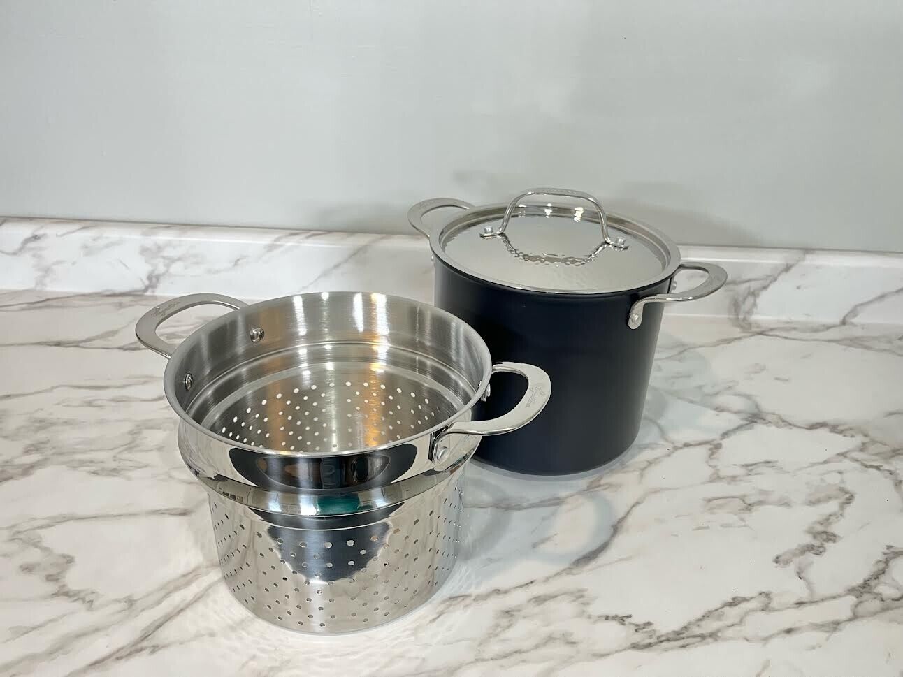 Lagostina Nera Hard Anodized Nonstick 8-qt Pasta Pentola with Lid ...