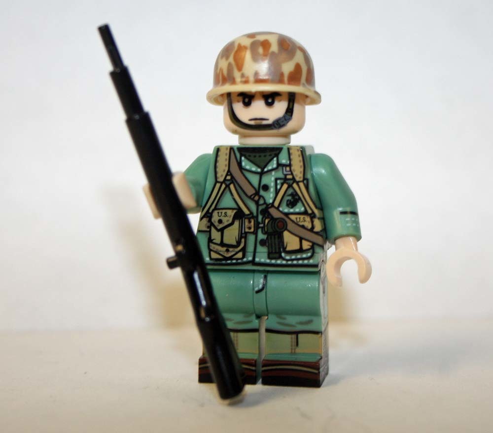 Marine Pacific Theater WW2 type 2 Building Minifigure Bricks US - LEGO (R) Minifigures