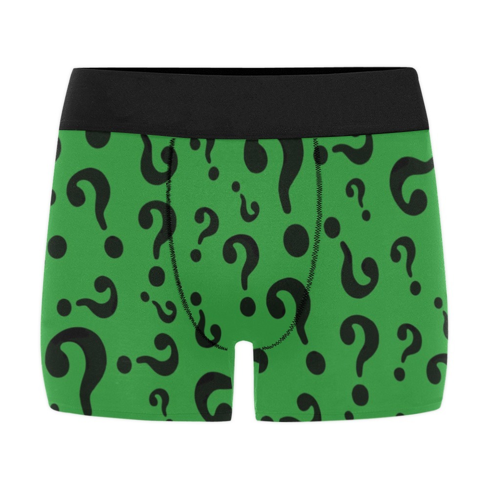 Men's Riddler Riddle Green Questions All Over Print Boxer Briefs ...