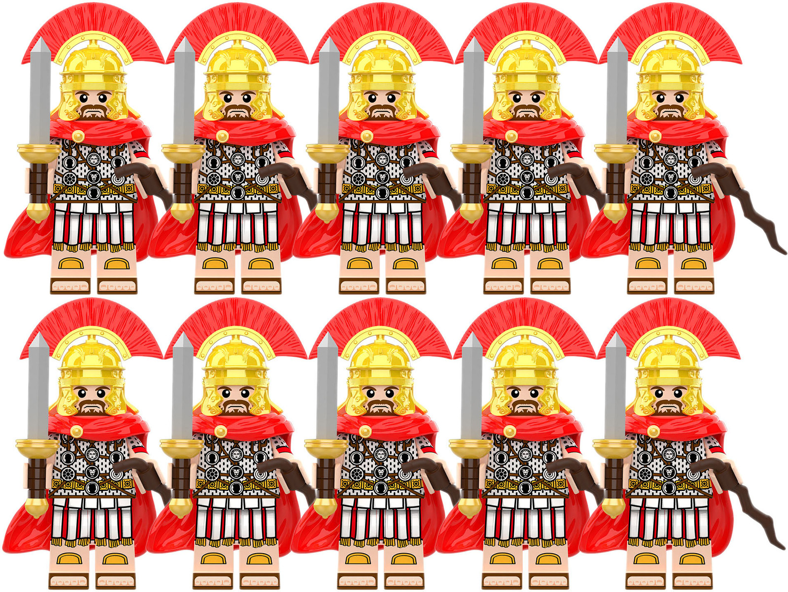 Rome Total War Roman Centurion A Army x10 Minifigure Lot - Building Toy ...
