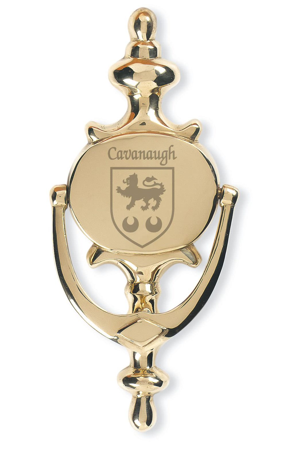 Cavanaugh Irish Coat of Arms Brass Door Knocker - Other Paint & Varnish