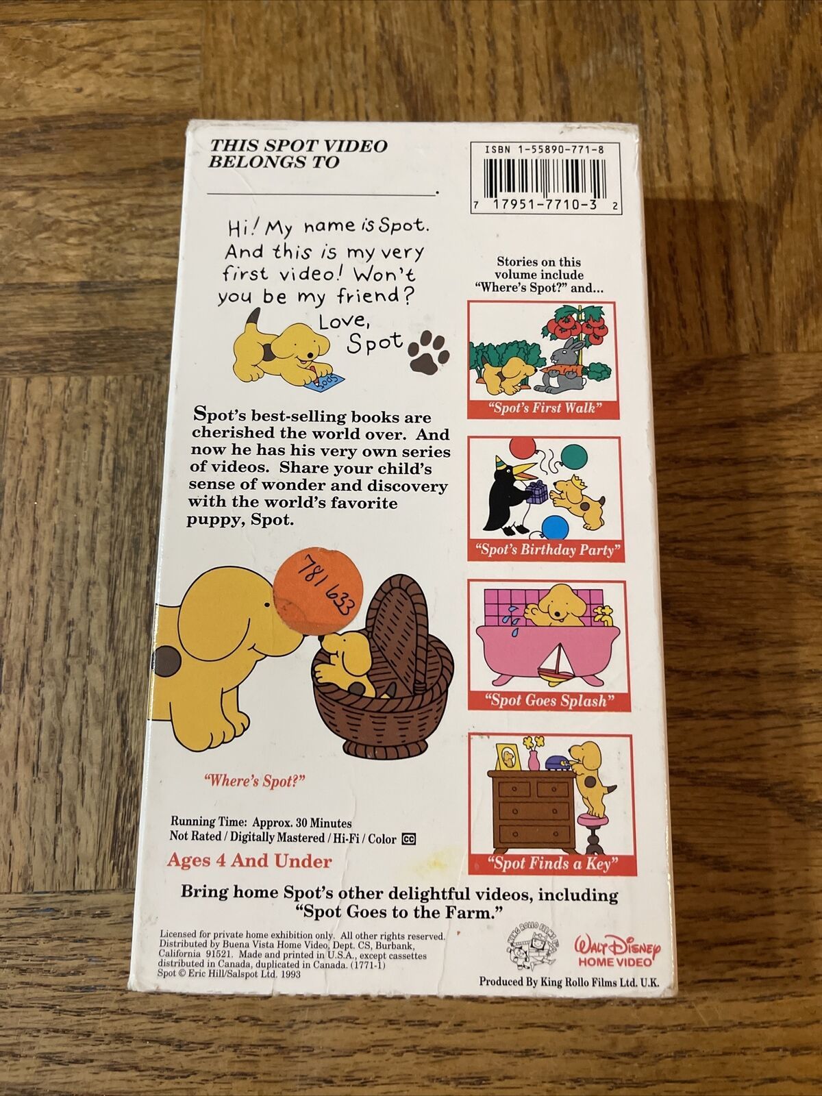 Disney Where’s Spot VHS - VHS Tapes