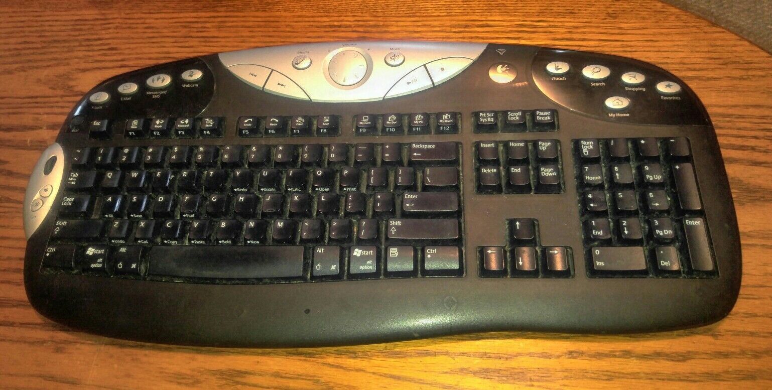 Logitech Black Cordless Y Rj20 Keyboard As Is Untested Keyboards And Keypads