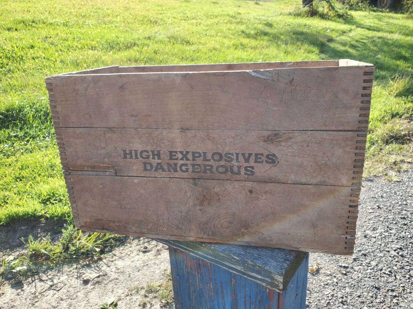 Vintage Trojan Powder Company High Explosives marked Tunnel Wood ...
