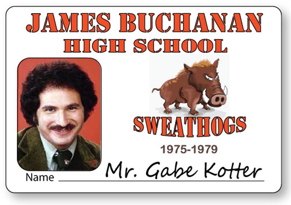 Mr GABE KOTTER Welcome Back Kotter Name Badge with magnet Fastener ...